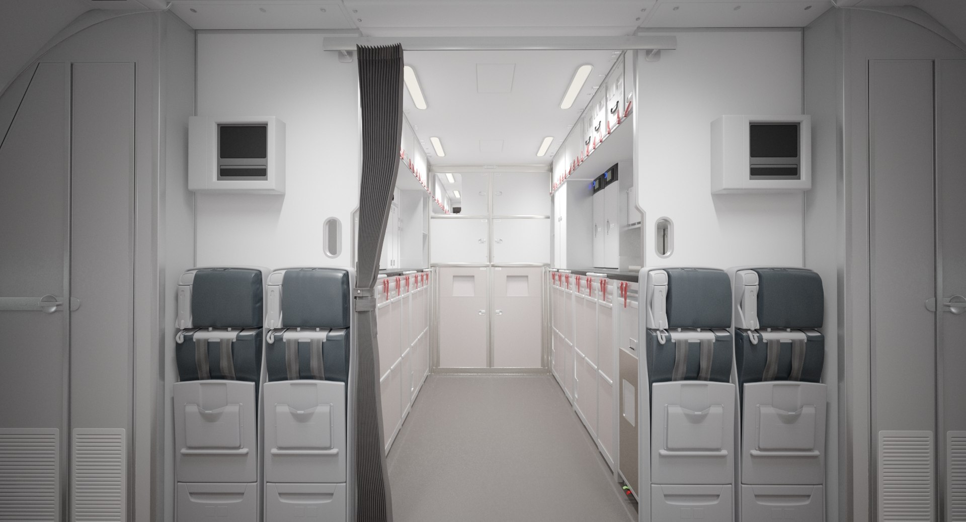 3D Model 3D Airbus A350 Interior Cabin - TurboSquid 2201820