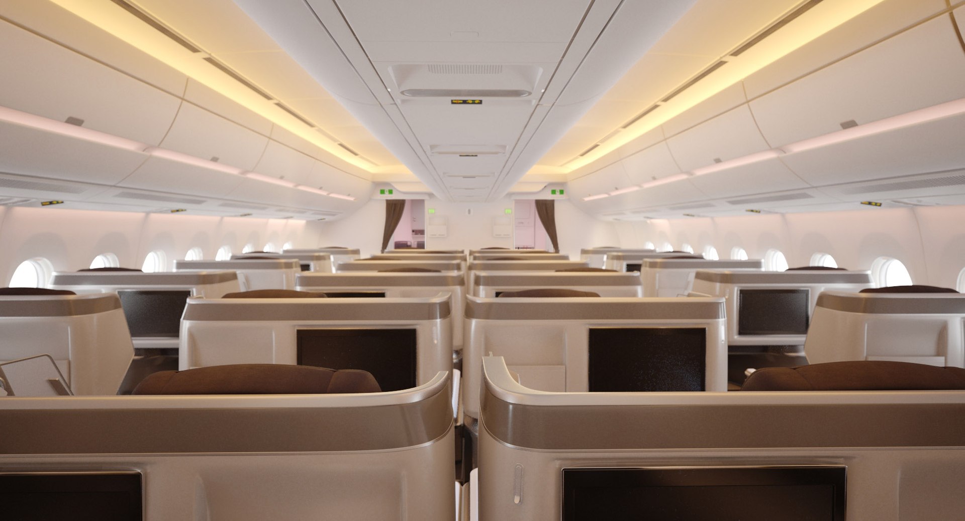 3D Model 3D Airbus A350 Interior Cabin - TurboSquid 2201820