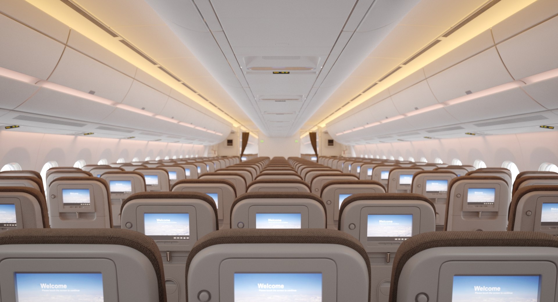 3D Model 3D Airbus A350 Interior Cabin - TurboSquid 2201820