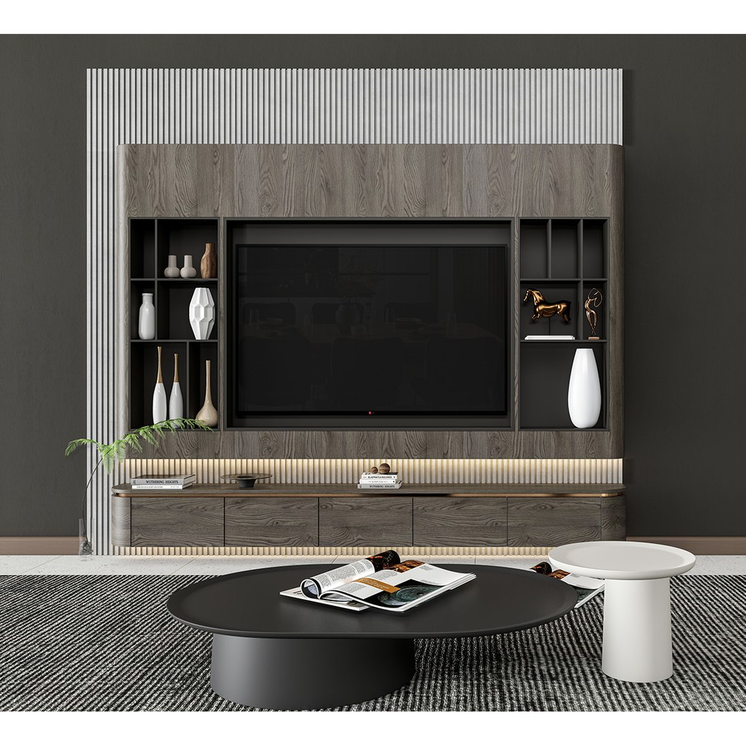 3D model Modern TV wall unit - TurboSquid 2135591