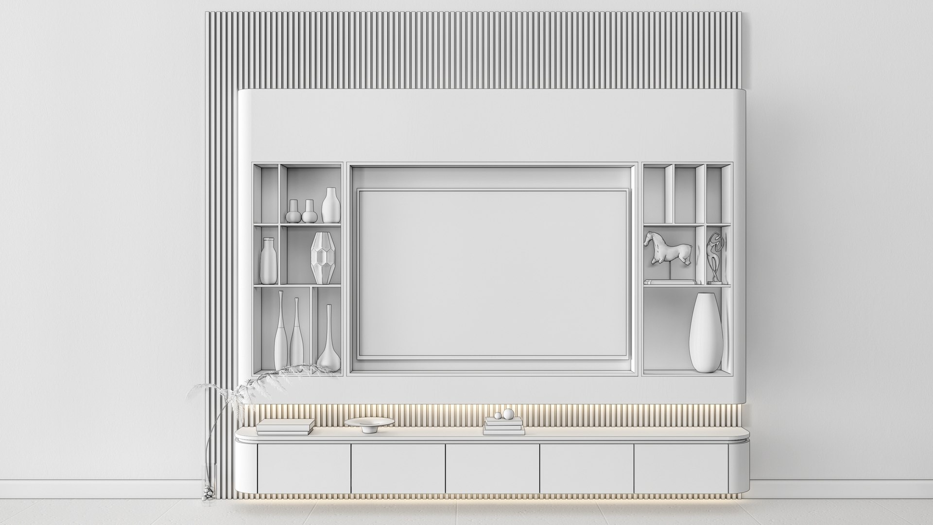 3D model Modern TV wall unit - TurboSquid 2135591