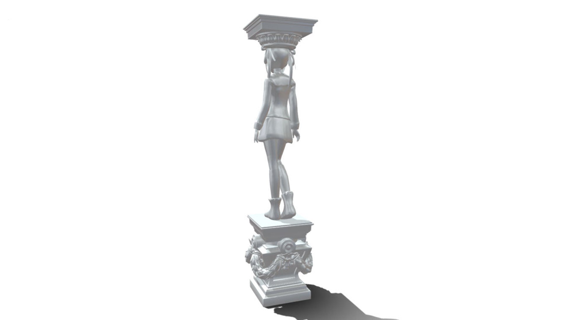 3D Mordan Lady Pillar Model - TurboSquid 2252987