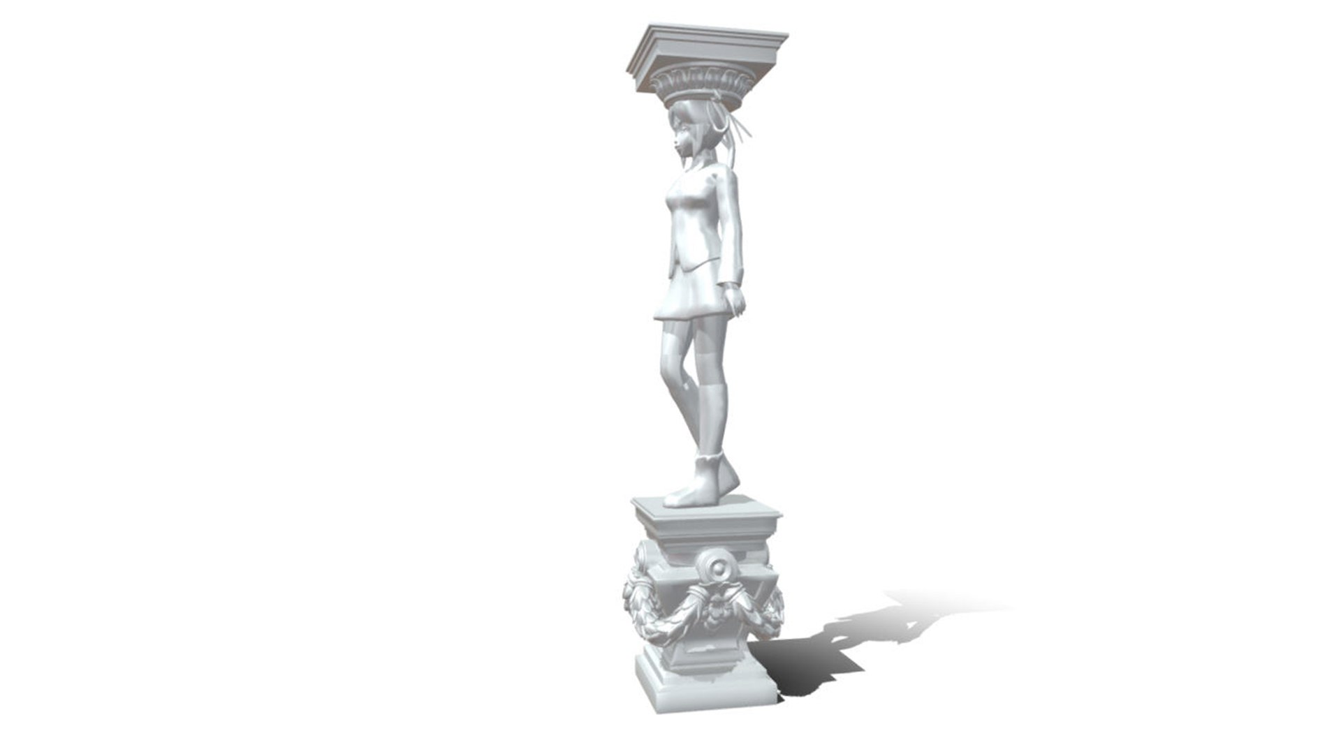 3D Mordan Lady Pillar Model - TurboSquid 2252987