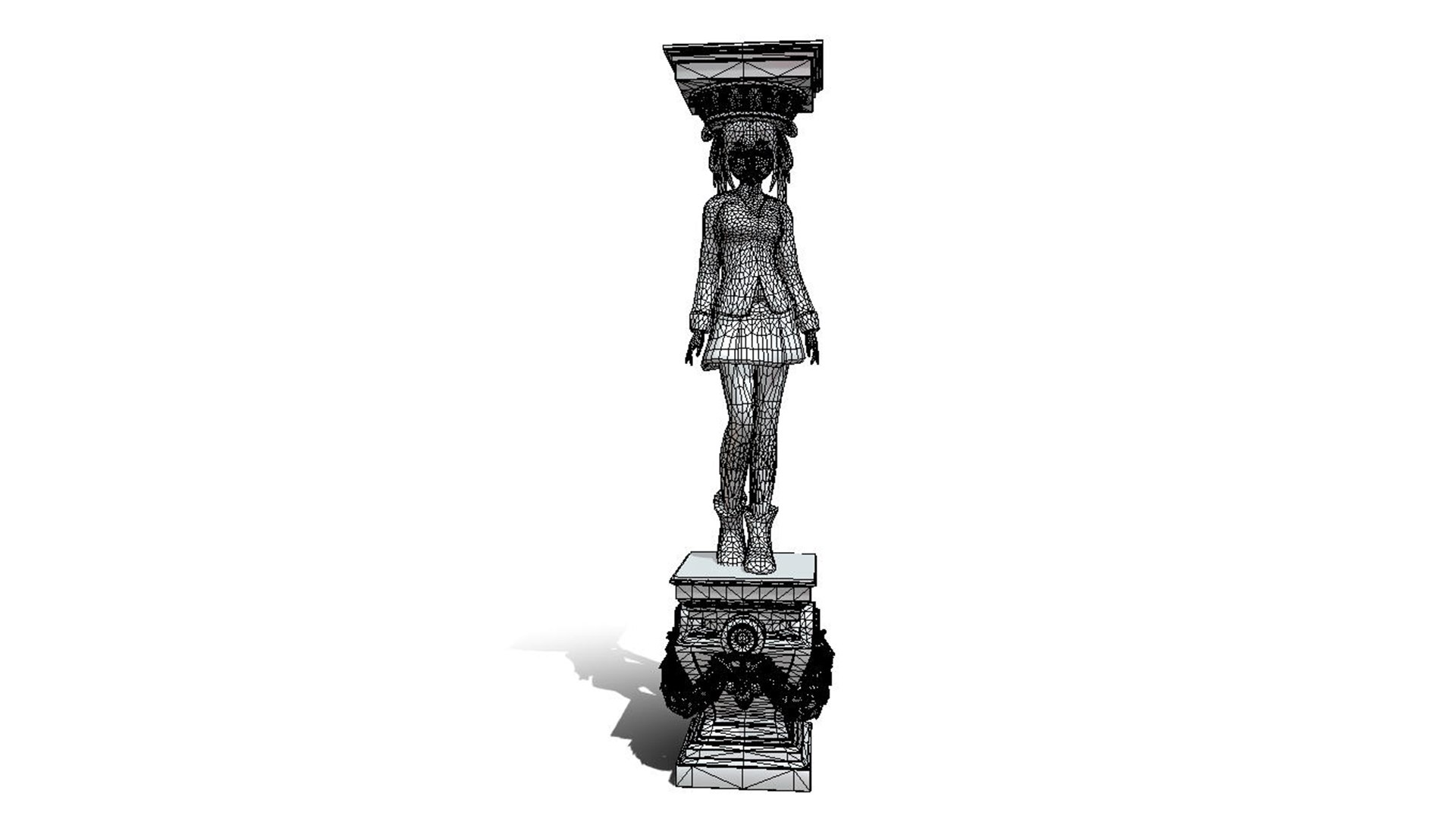 3D Mordan Lady Pillar Model - TurboSquid 2252987