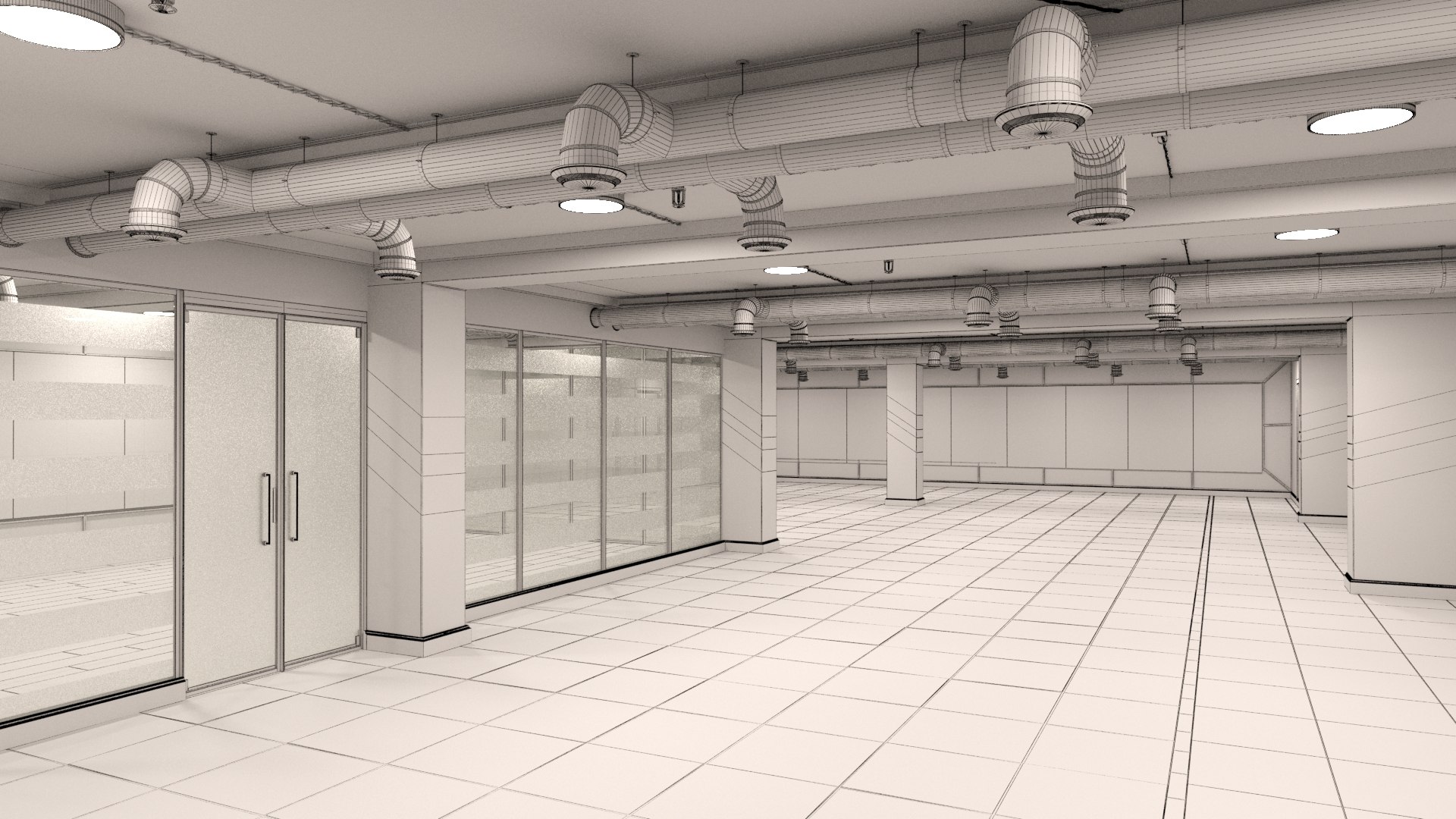 3D Commercial Interior Gym Model - TurboSquid 1760857