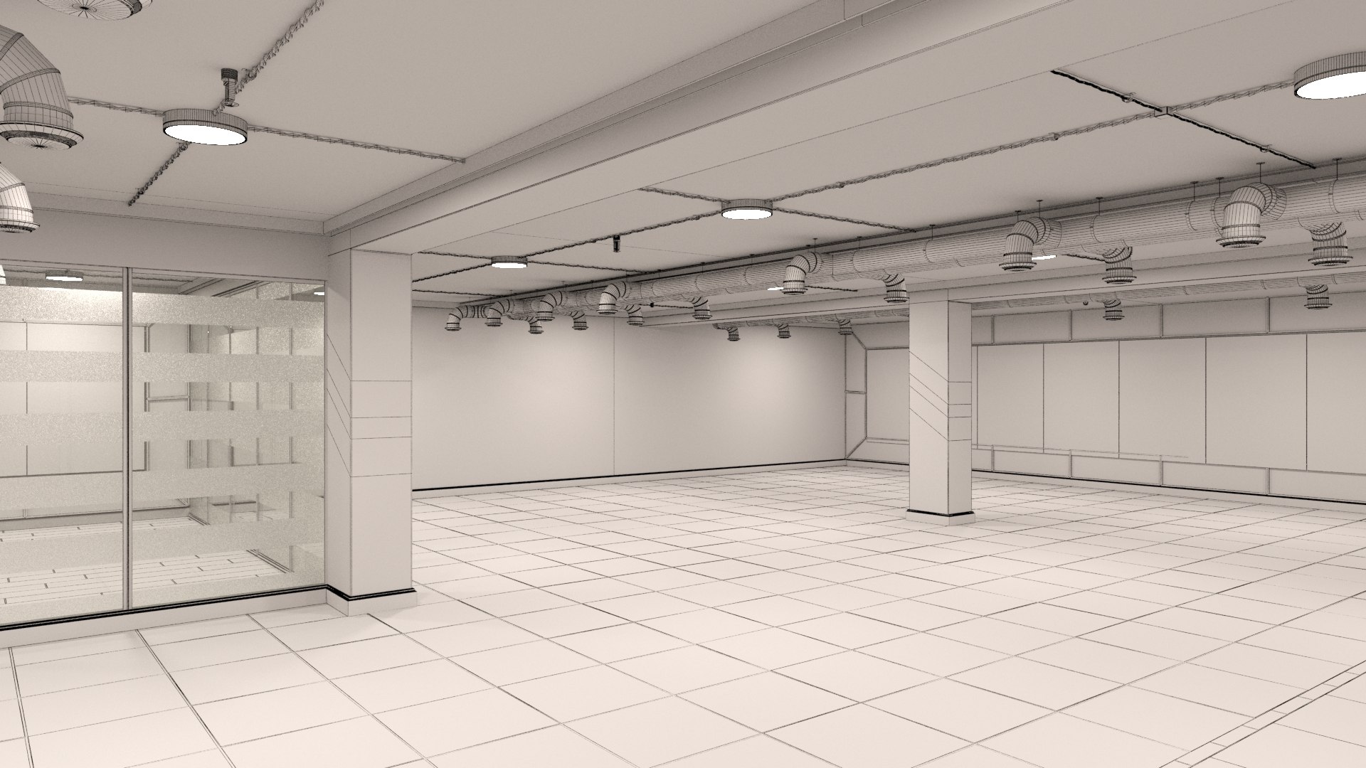 3D Commercial Interior Gym Model - TurboSquid 1760857