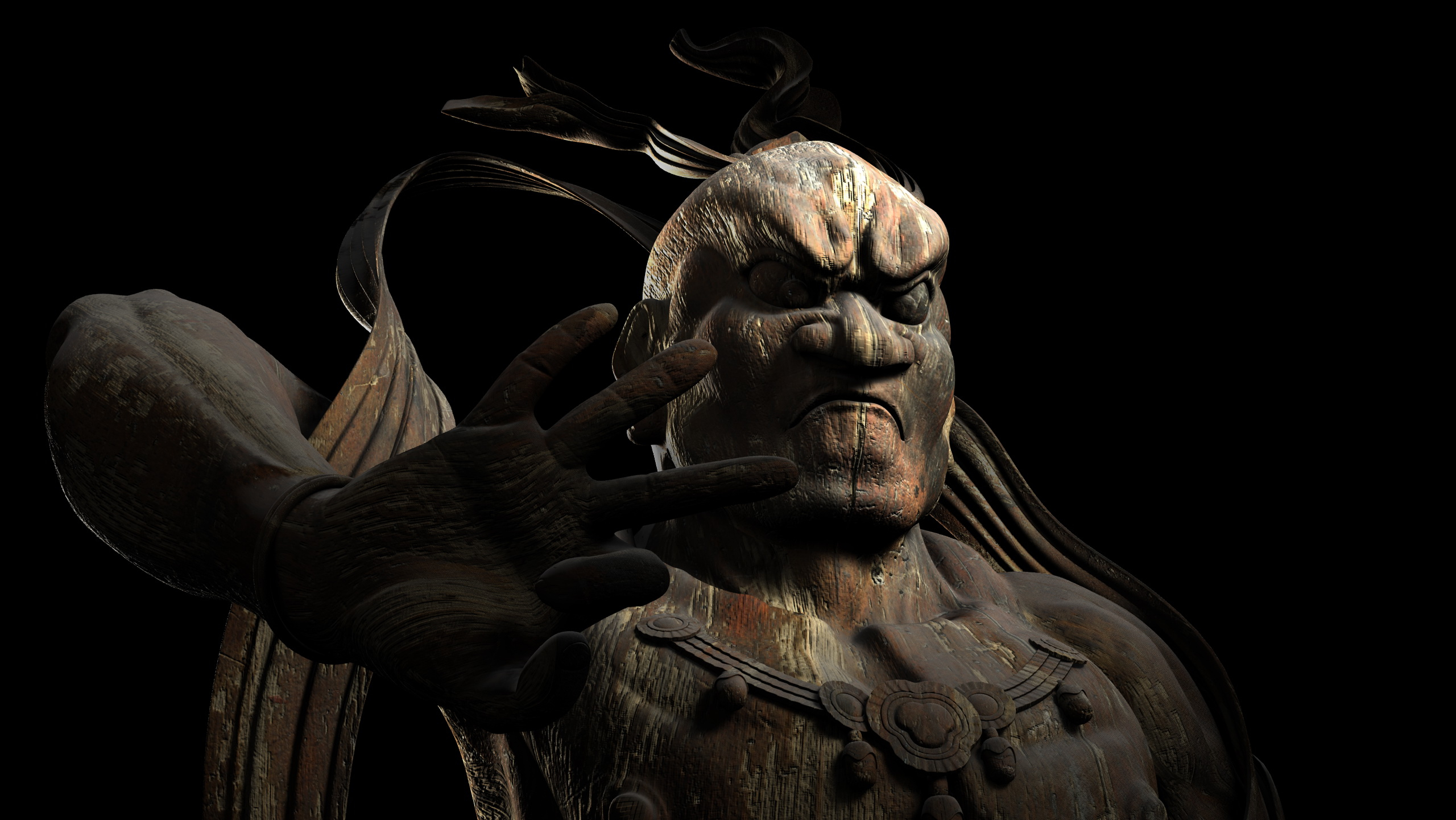 3d buddha statue japan niou model