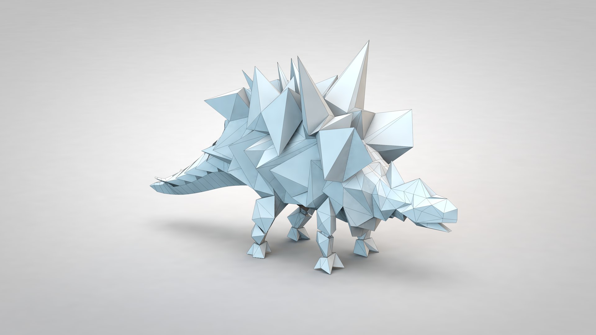 Origami Stegosaurus 3D Model - TurboSquid 2033359