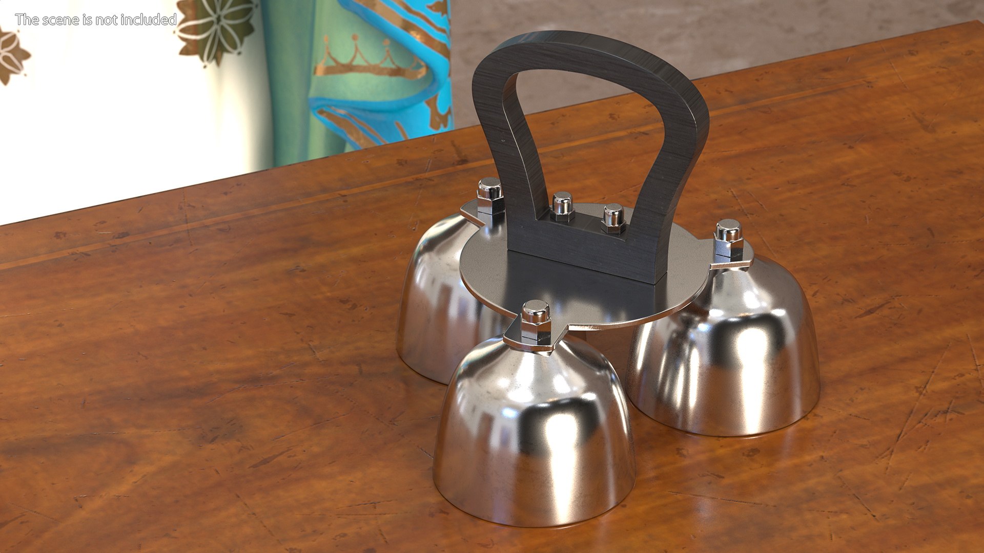 3D model Silver Liturgical Altar Bell 3 Tones - TurboSquid 1722114