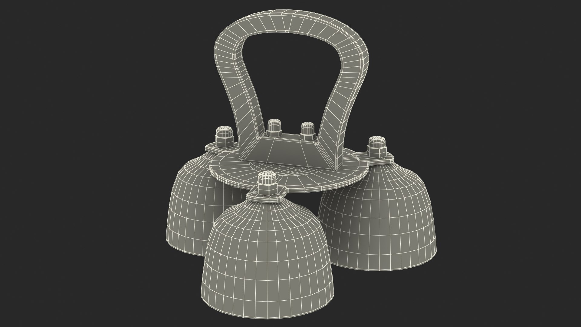 3D model Silver Liturgical Altar Bell 3 Tones - TurboSquid 1722114