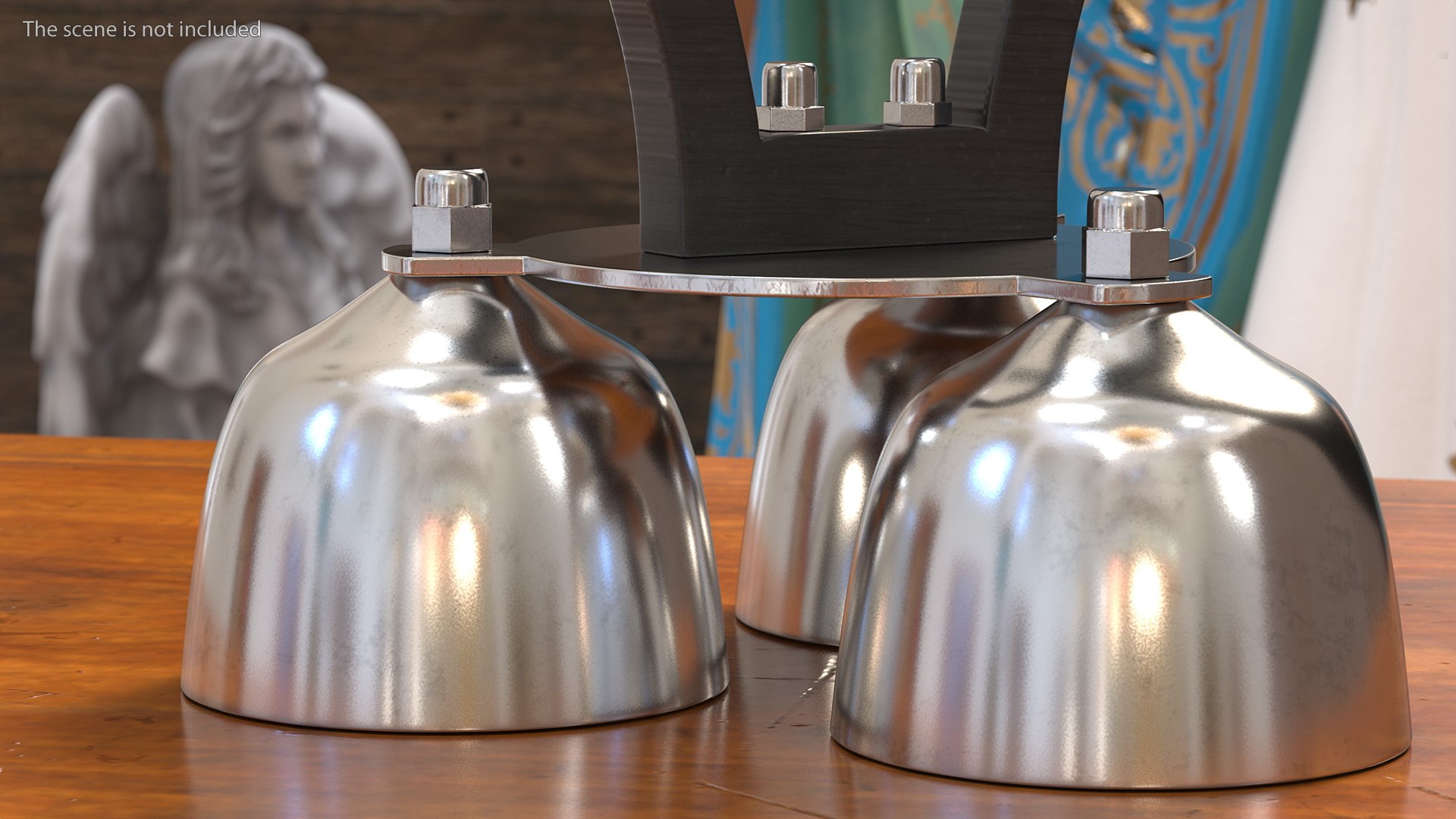 3D model Silver Liturgical Altar Bell 3 Tones - TurboSquid 1722114