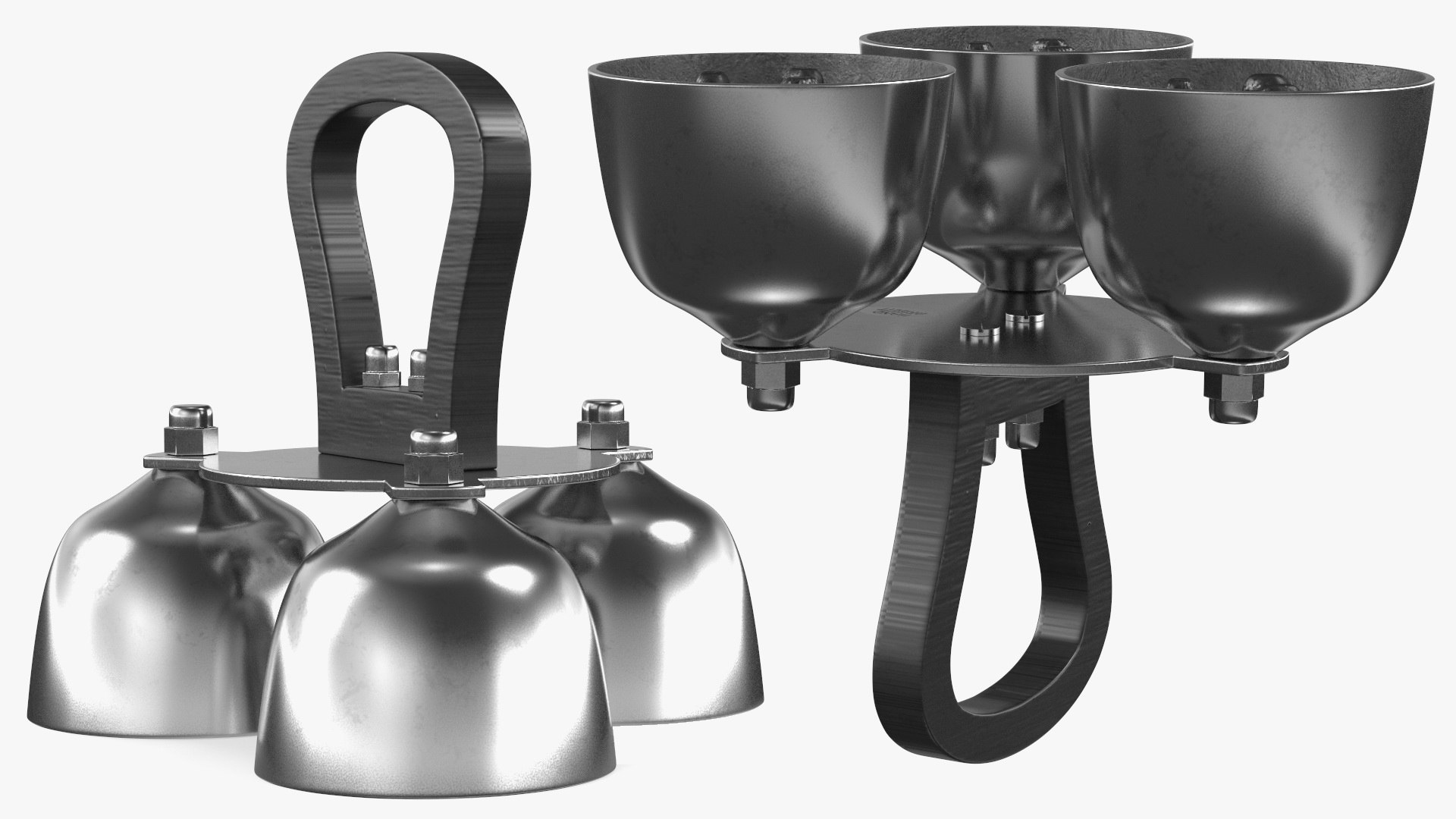 3D model Silver Liturgical Altar Bell 3 Tones - TurboSquid 1722114