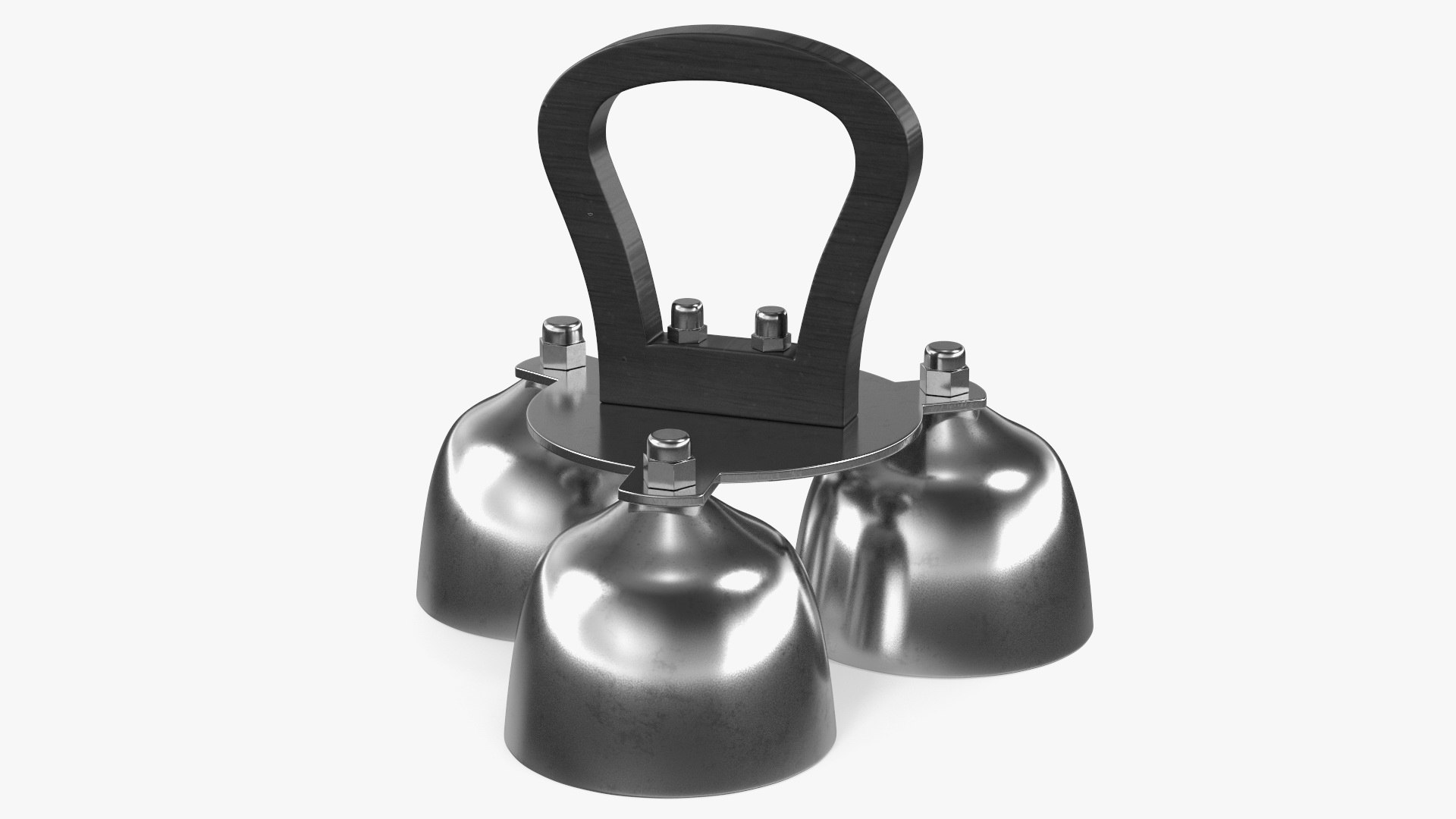 3D model Silver Liturgical Altar Bell 3 Tones - TurboSquid 1722114