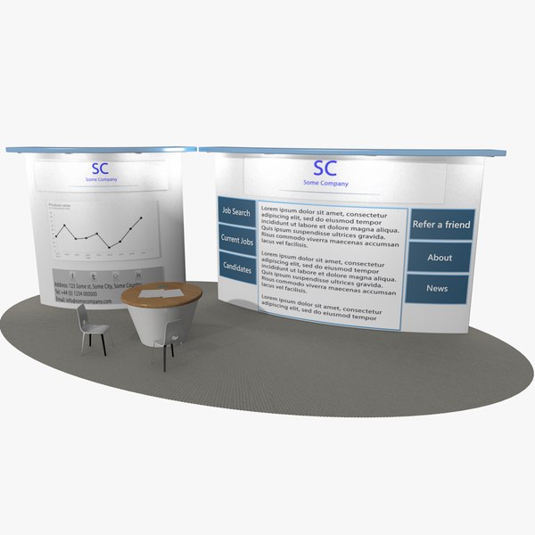 3D simple exhibition stand - TurboSquid 1703002