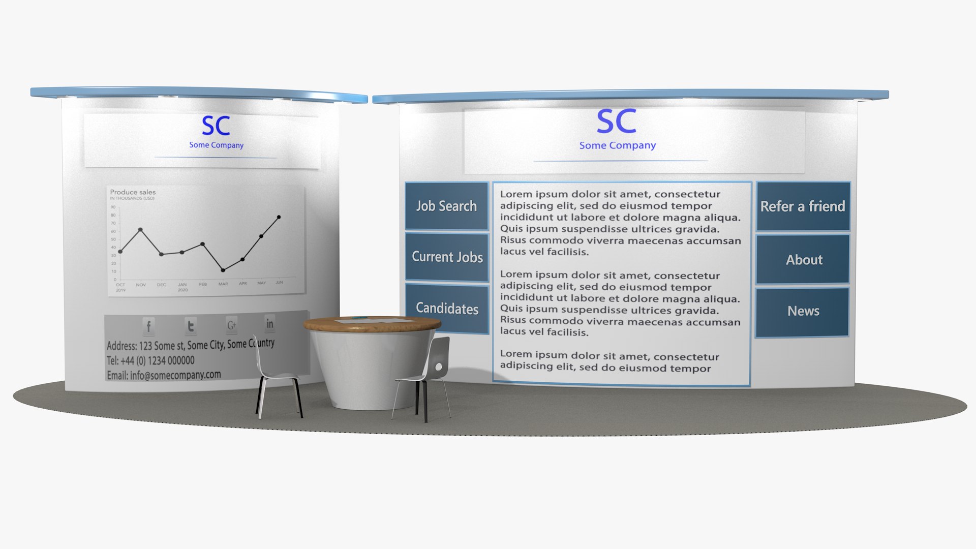 3D simple exhibition stand - TurboSquid 1703002
