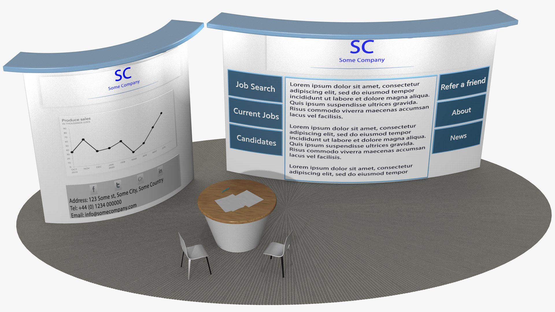 3D simple exhibition stand - TurboSquid 1703002