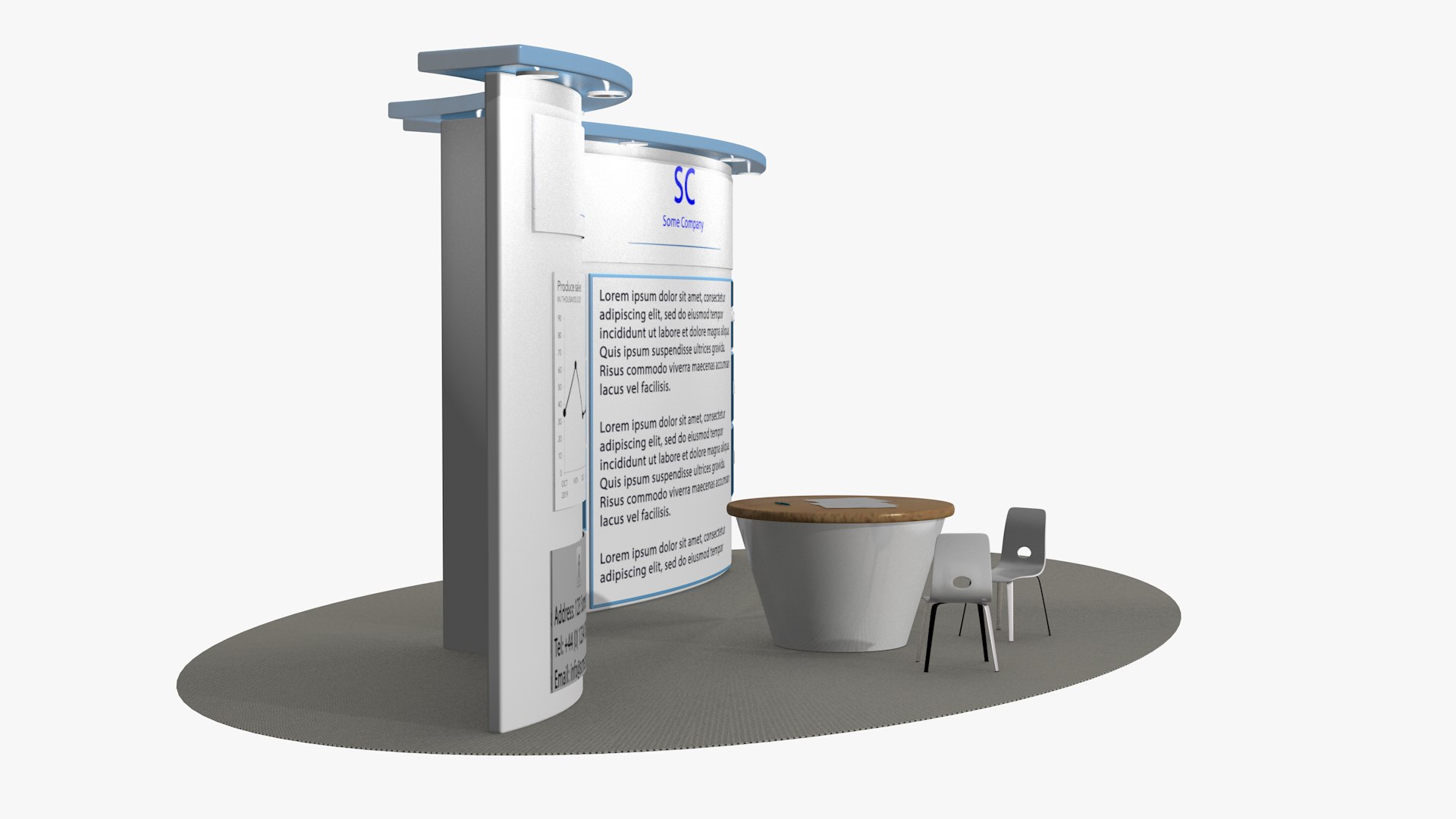 3D simple exhibition stand - TurboSquid 1703002