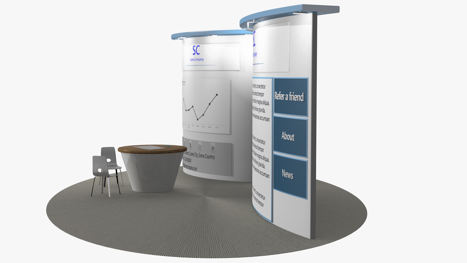 3D simple exhibition stand - TurboSquid 1703002