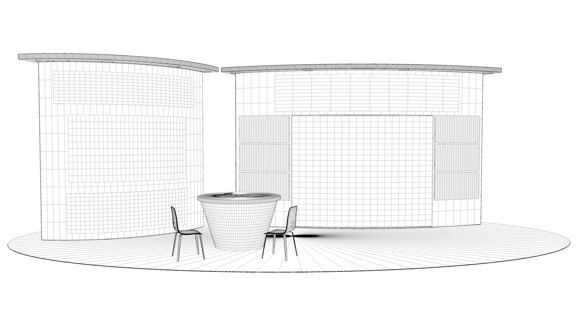3D simple exhibition stand - TurboSquid 1703002