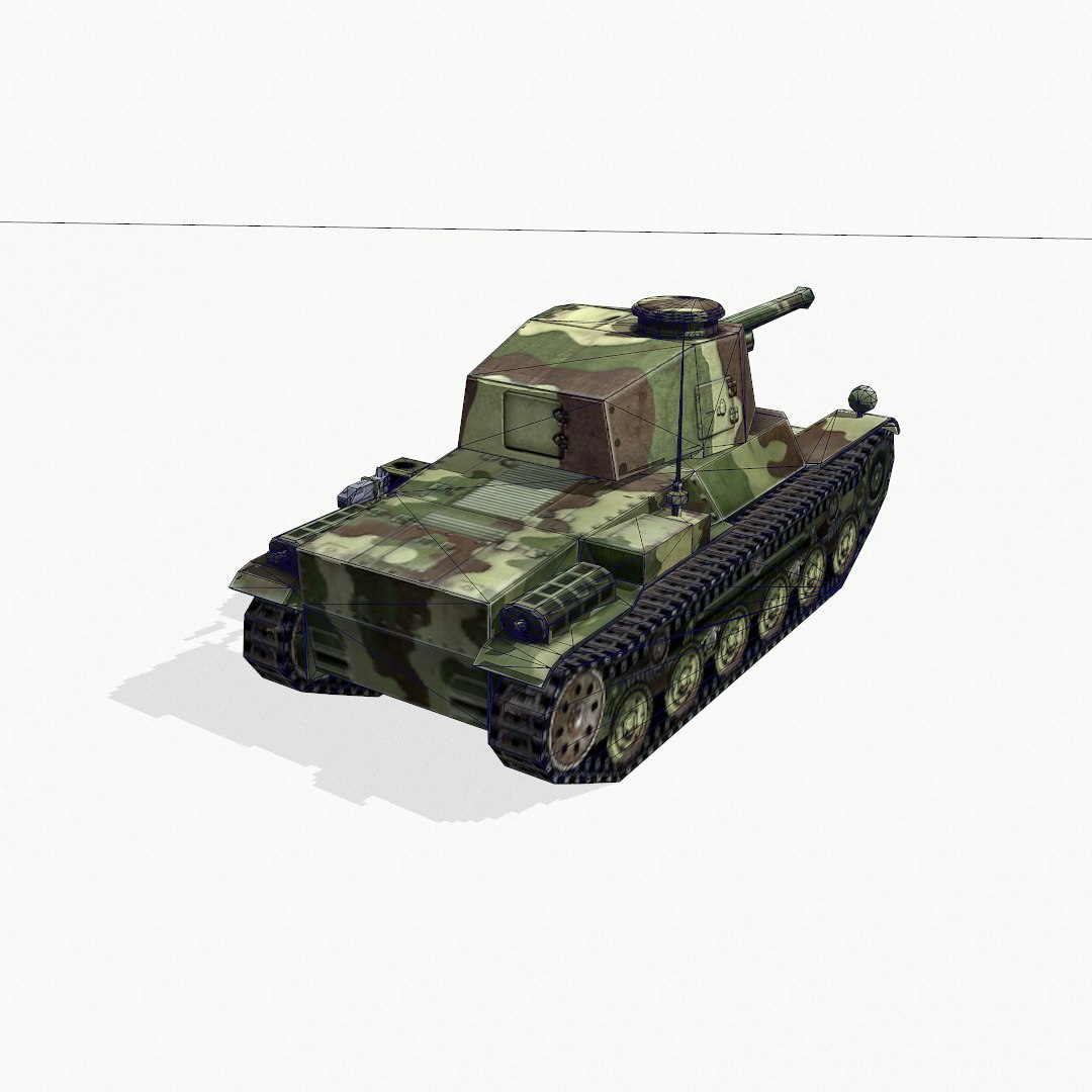 type 3 tank chi-nu 3d model