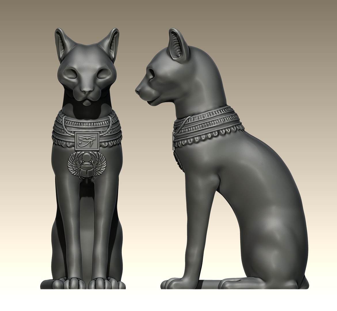 3D Egyptian Ritual Cat - Sekhmet Goddess - Bastet Goddess Print ...