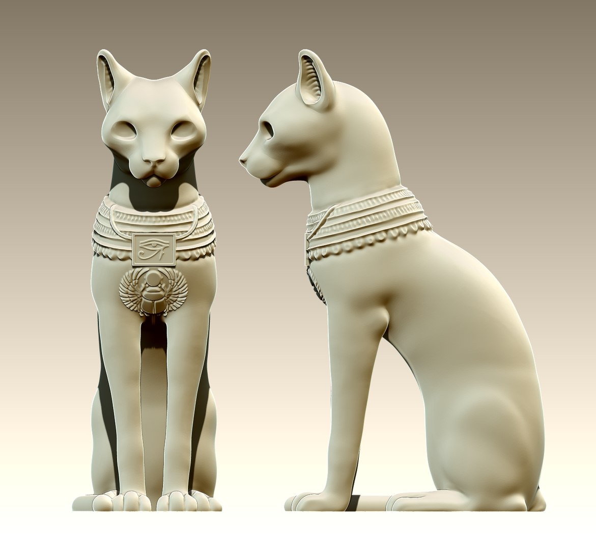 3D Egyptian Ritual Cat - Sekhmet Goddess - Bastet Goddess Print ...