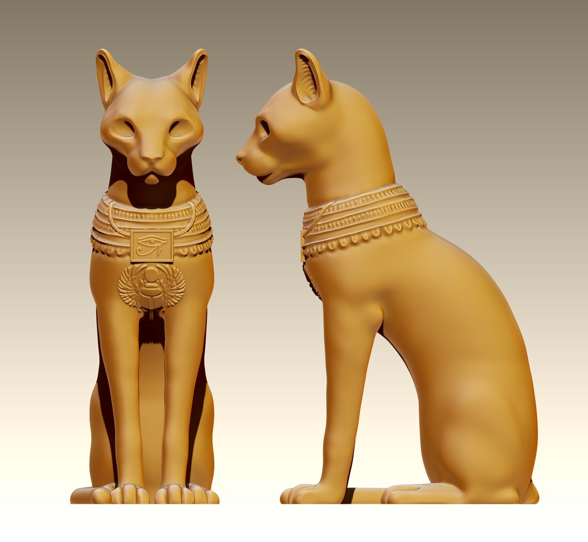 3D Egyptian Ritual Cat - Sekhmet Goddess - Bastet Goddess Print ...