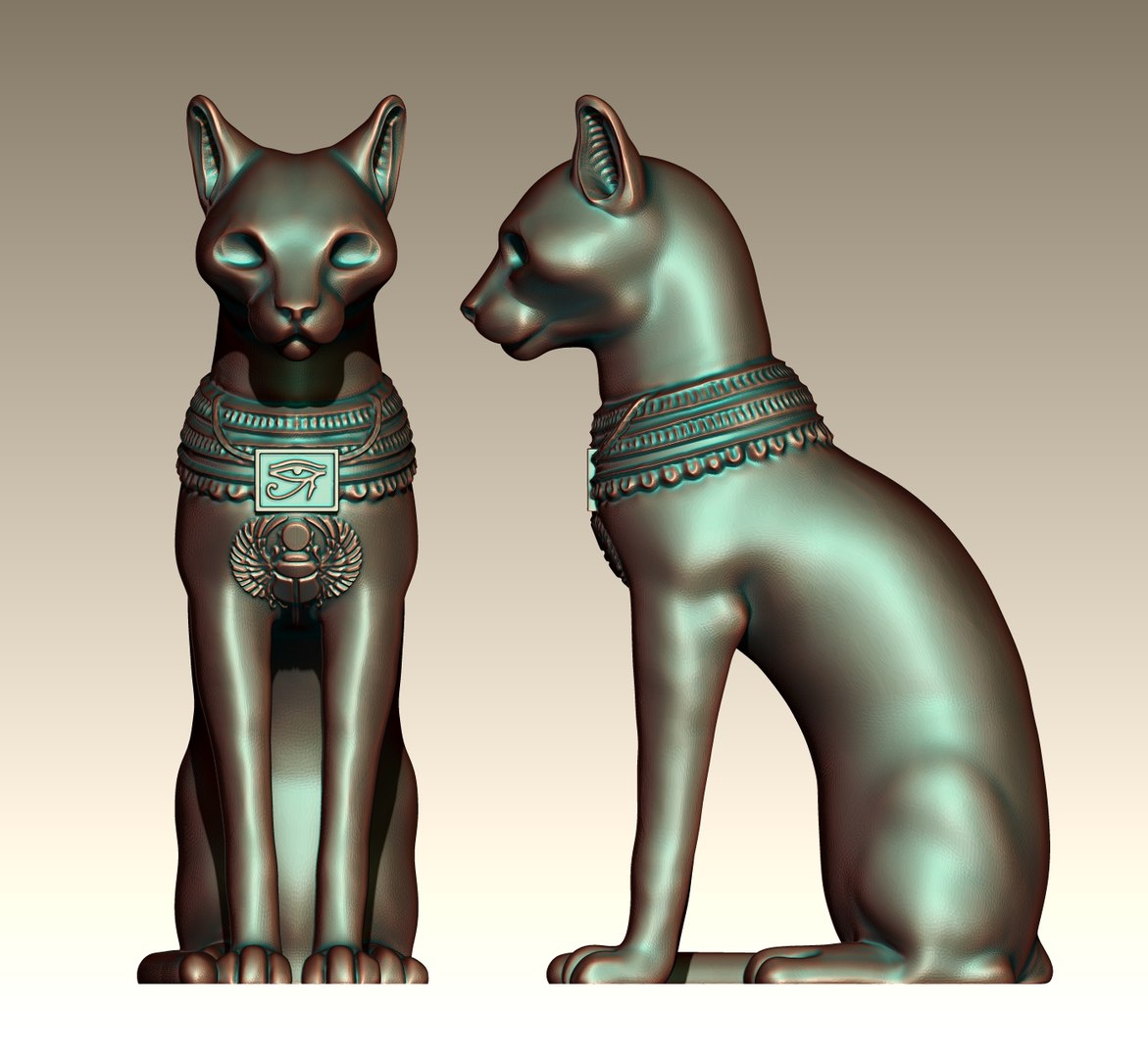 3D Egyptian Ritual Cat - Sekhmet Goddess - Bastet Goddess Print ...