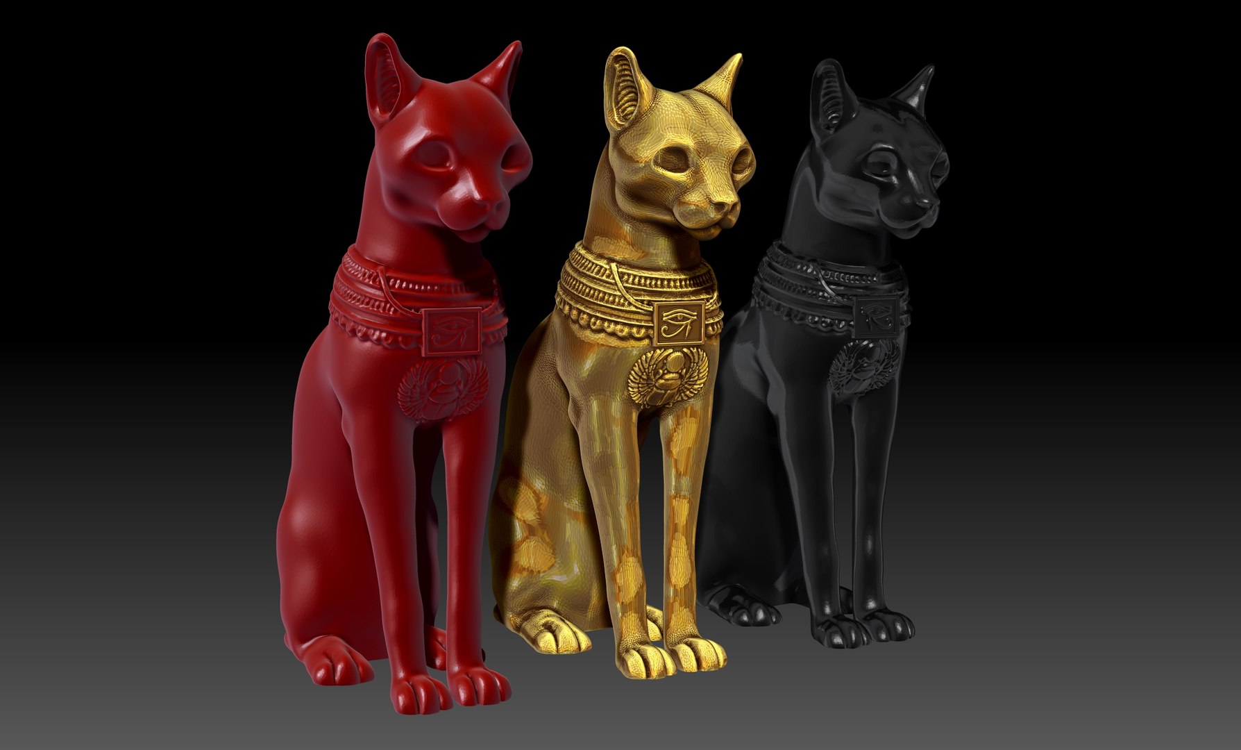 3D Egyptian Ritual Cat - Sekhmet Goddess - Bastet Goddess Print ...