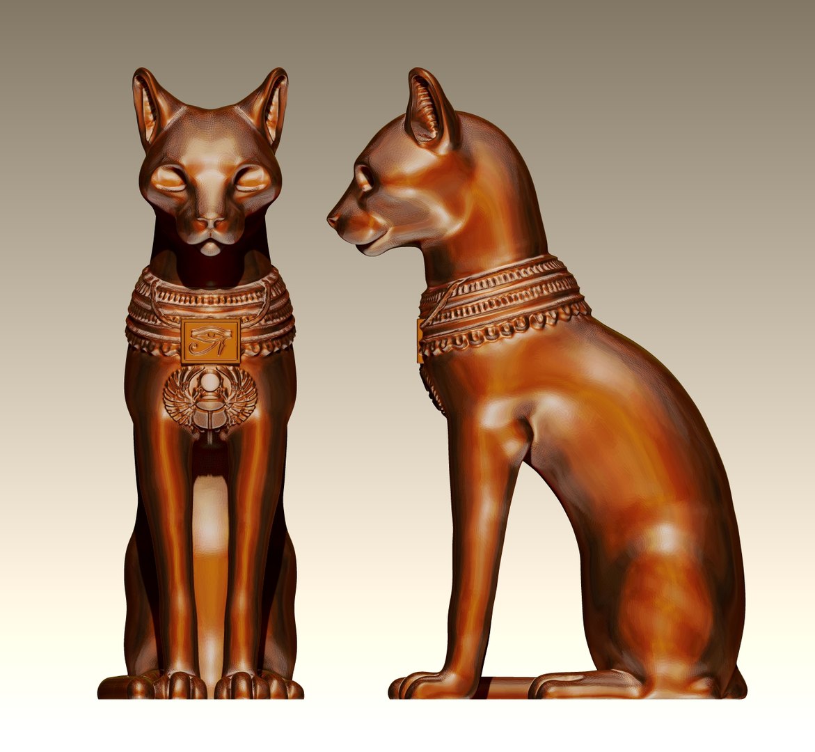 3D Egyptian Ritual Cat - Sekhmet Goddess - Bastet Goddess Print ...
