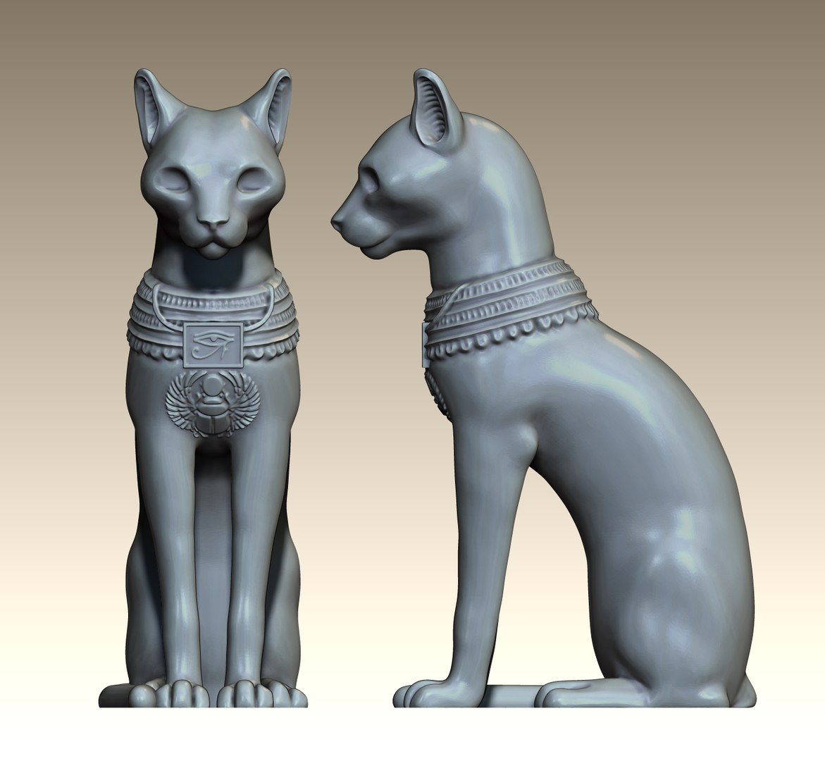 3D Egyptian Ritual Cat - Sekhmet Goddess - Bastet Goddess Print ...