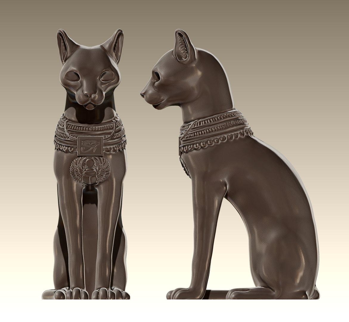 3D Egyptian Ritual Cat - Sekhmet Goddess - Bastet Goddess Print ...
