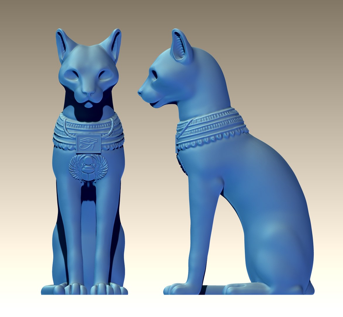 3D Egyptian Ritual Cat - Sekhmet Goddess - Bastet Goddess Print ...