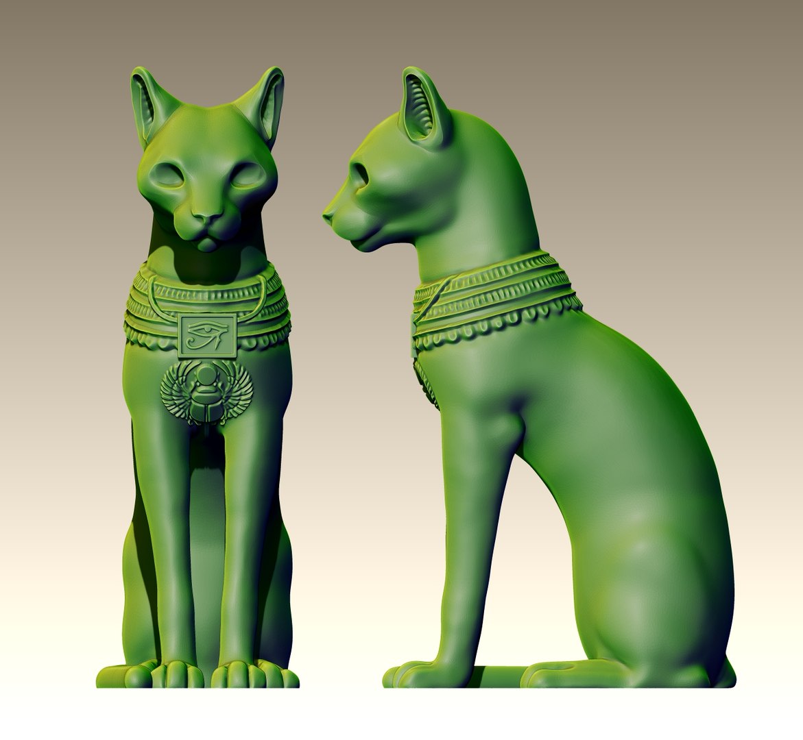 3D Egyptian Ritual Cat - Sekhmet Goddess - Bastet Goddess Print ...