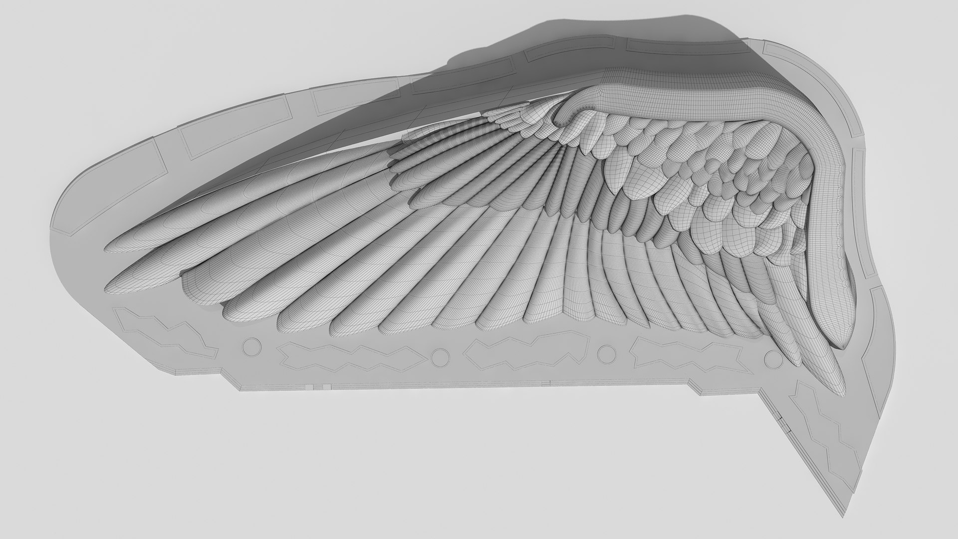3D 0126 - Bird Wing Building Model - TurboSquid 2236534