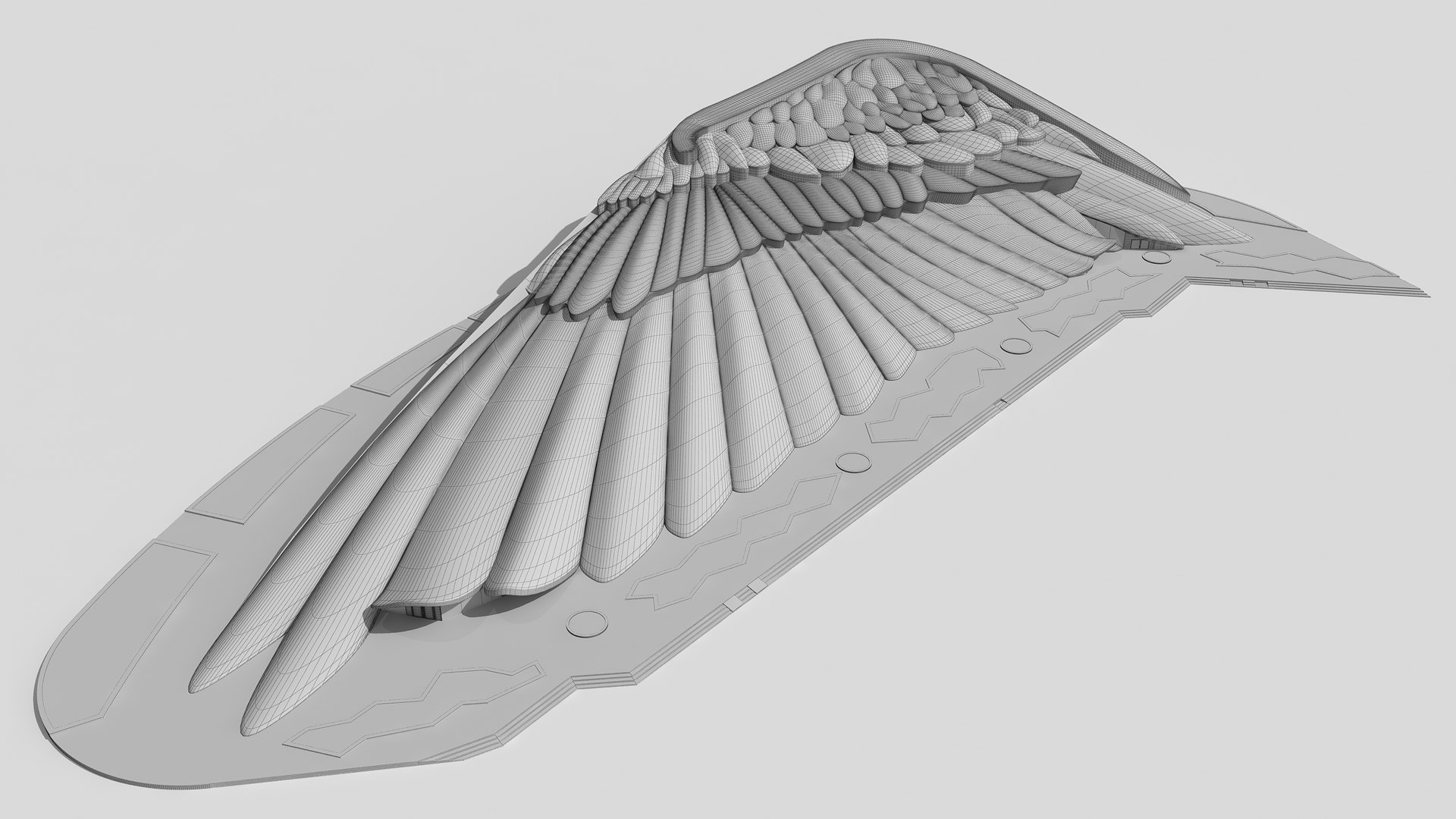 3D 0126 - Bird Wing Building Model - TurboSquid 2236534
