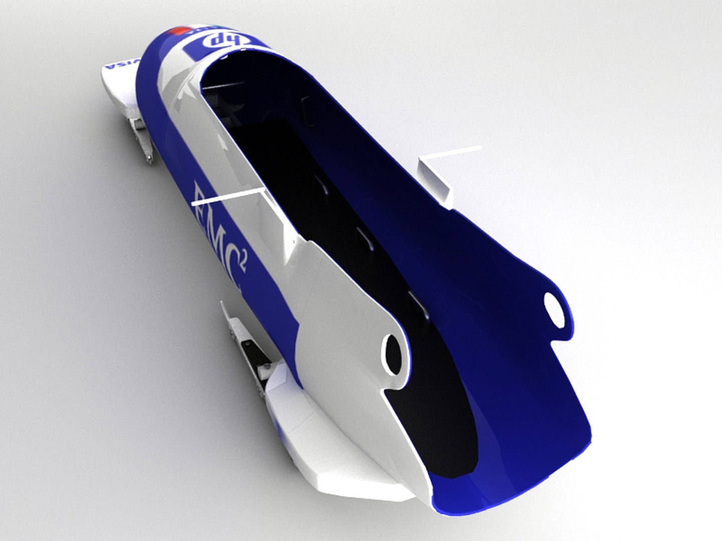 3d Model Bobsleigh Sled 4 Places