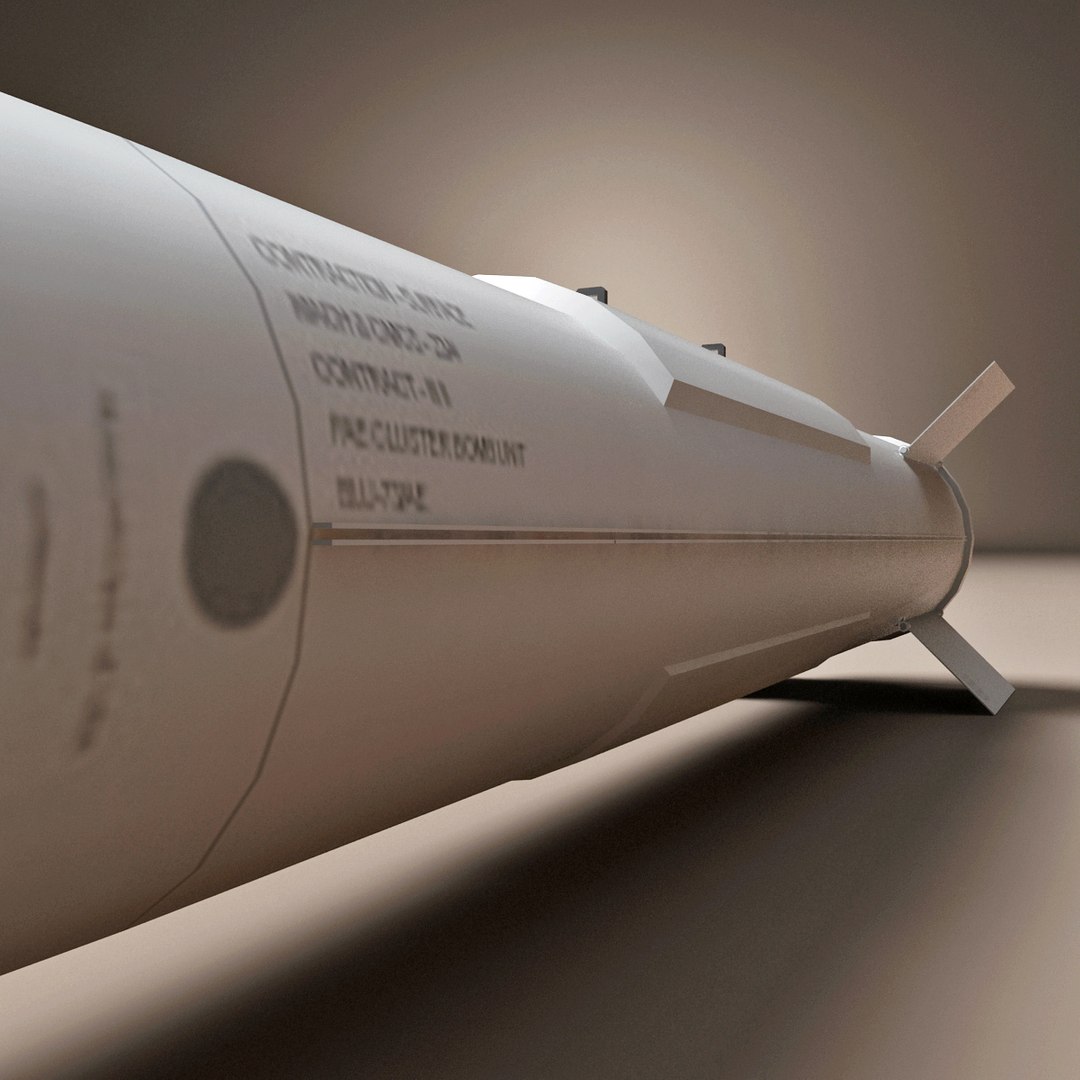Aircraft Bomb Cbu-72 Blu-73 3d Model