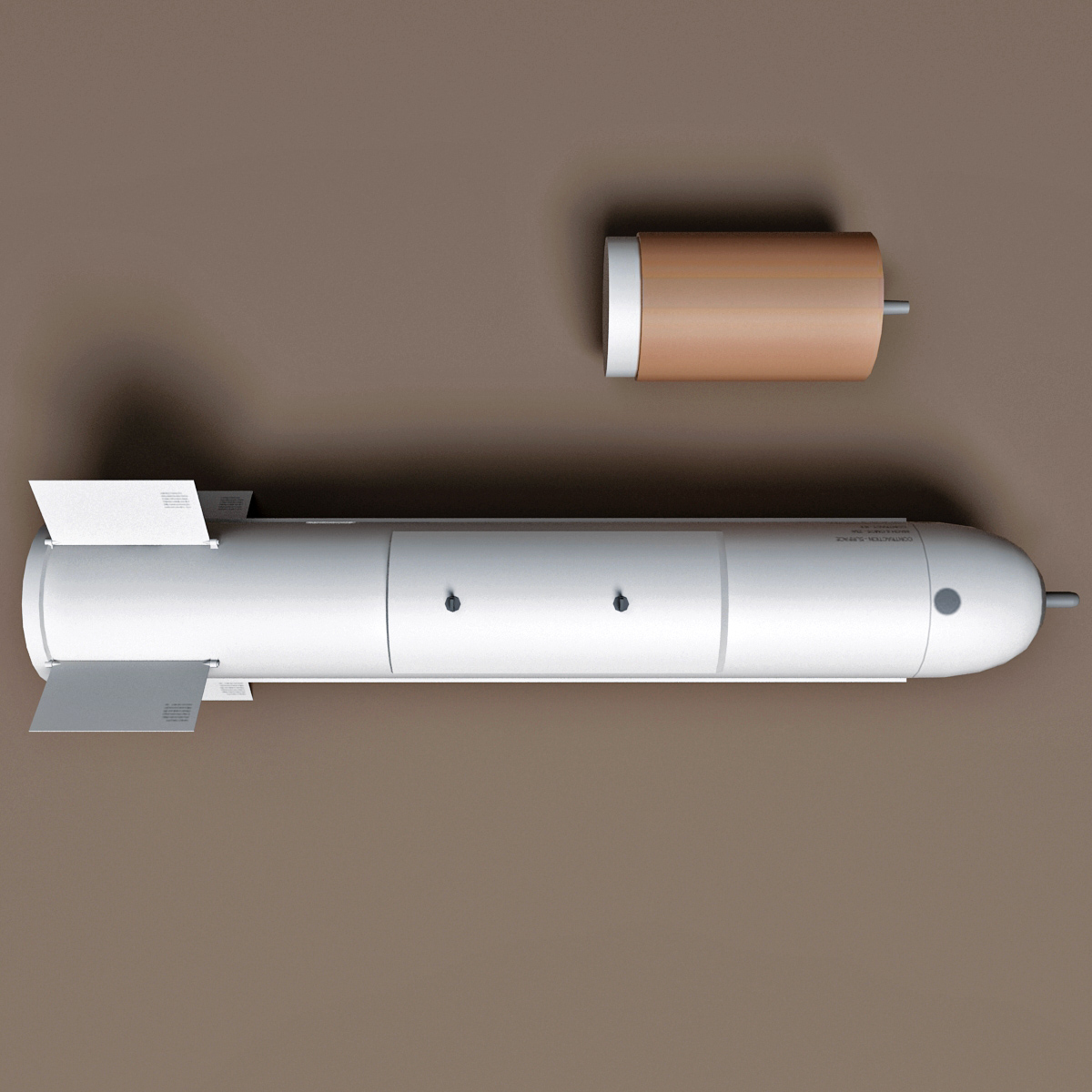 aircraft bomb cbu-72 blu-73 3d model