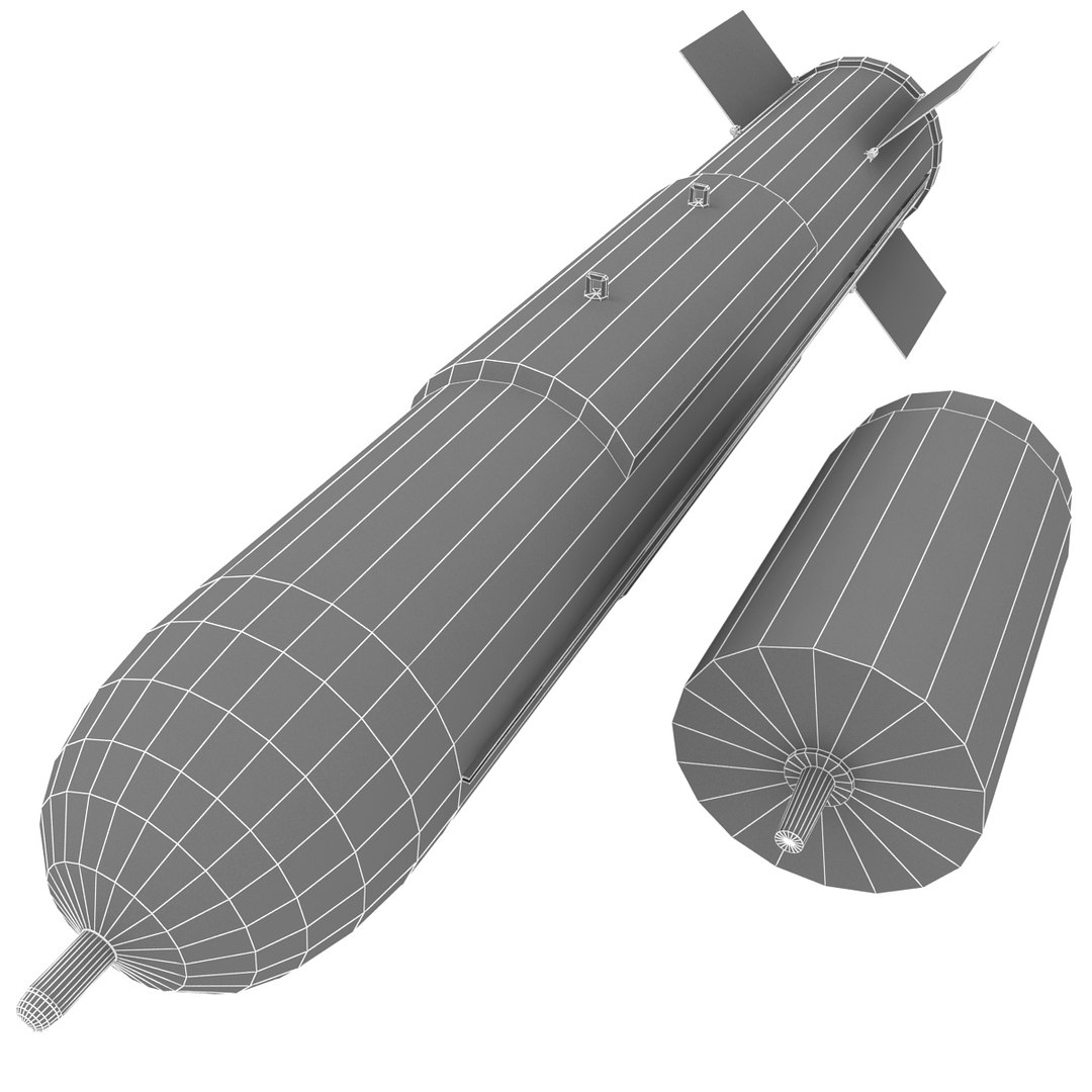 Aircraft Bomb Cbu-72 Blu-73 3d Model