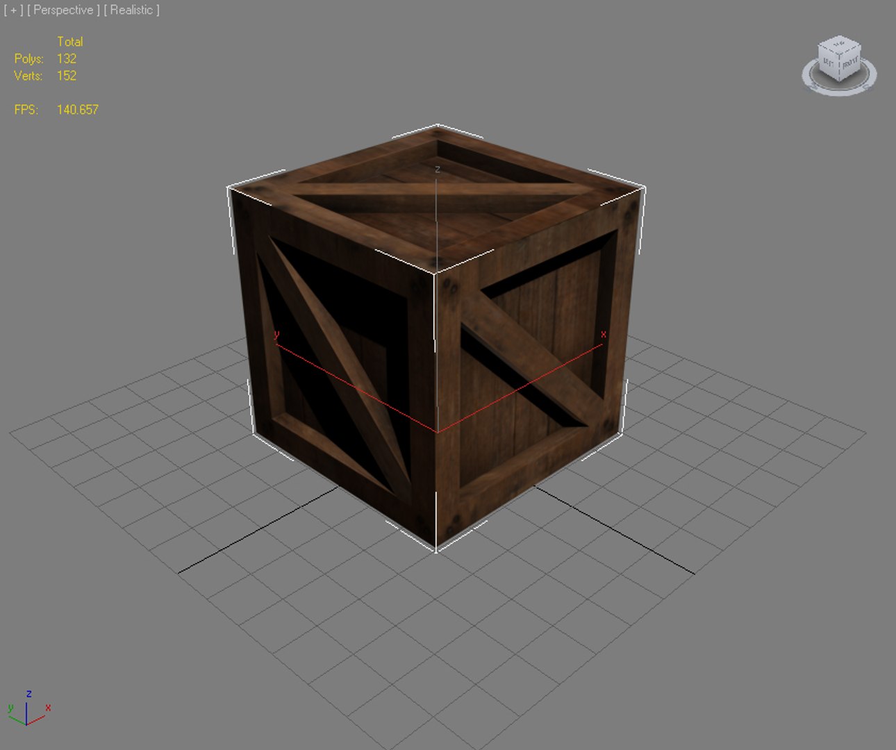 3d Model Crate Asset