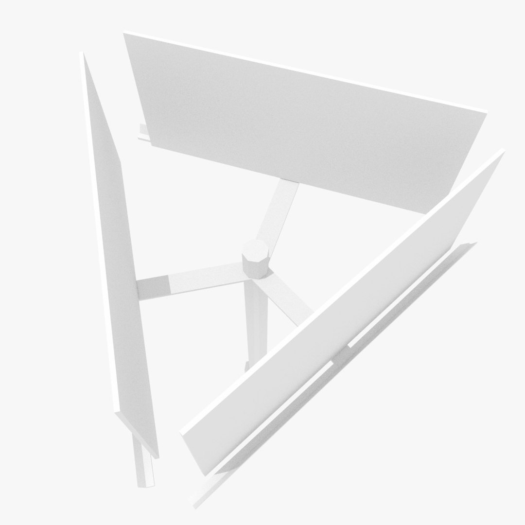 3d Model Triangle Advertising Billboard