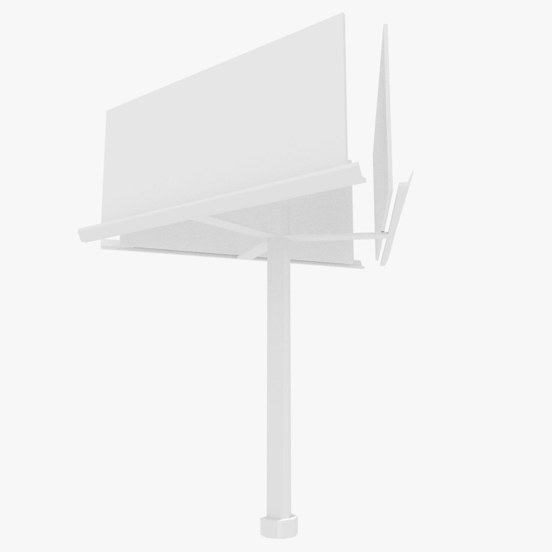 3d Model Triangle Advertising Billboard