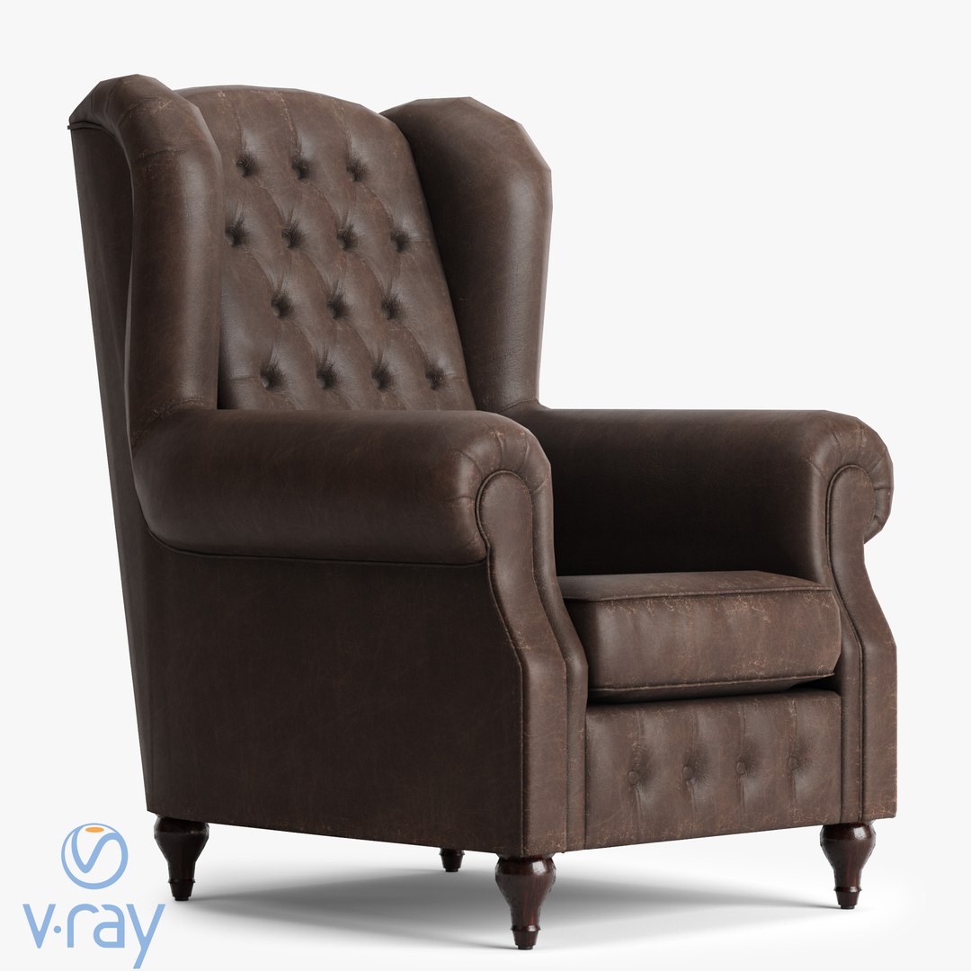 3D Armchair of Sherlock Low Poly - TurboSquid 2027301
