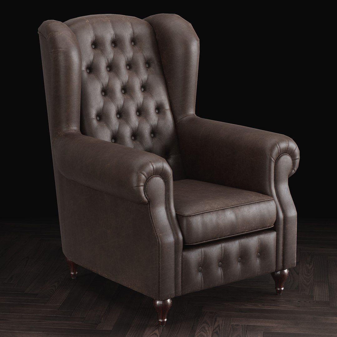 3D Armchair Of Sherlock Low Poly - TurboSquid 2027301