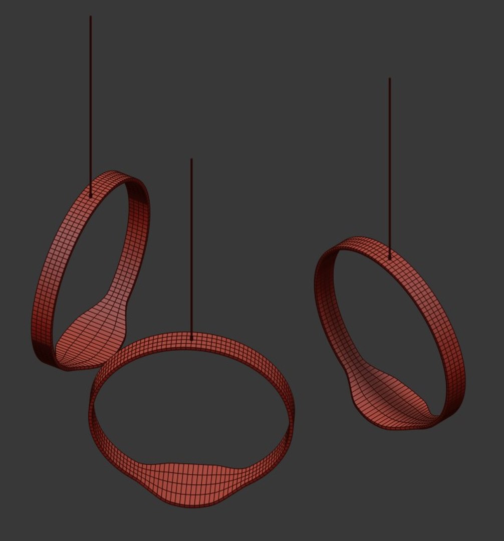 Wooden Circle Rocking Chair 3d Model