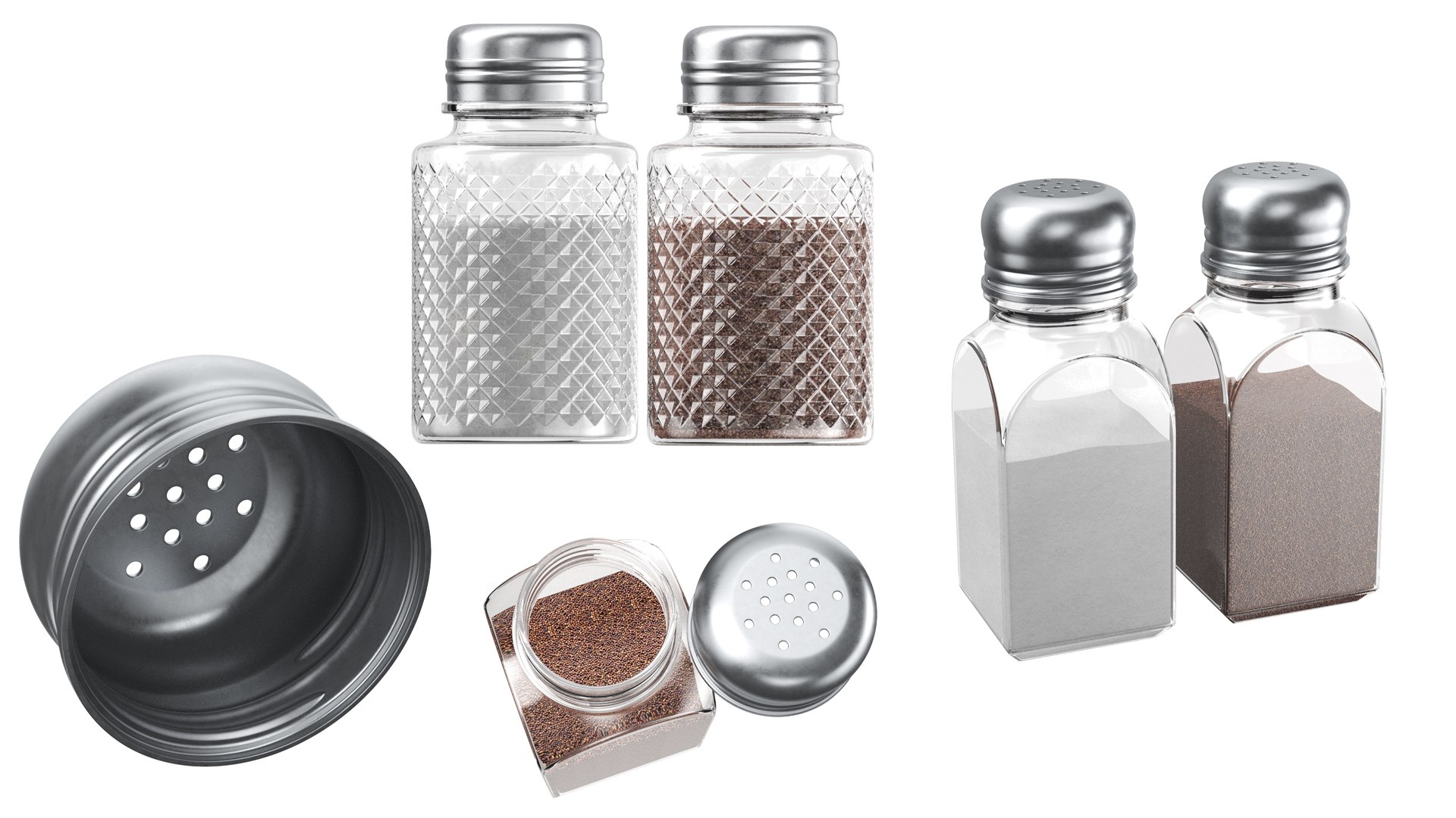 3D Model Detailed Salt And Peppers Shakers - TurboSquid 2158237
