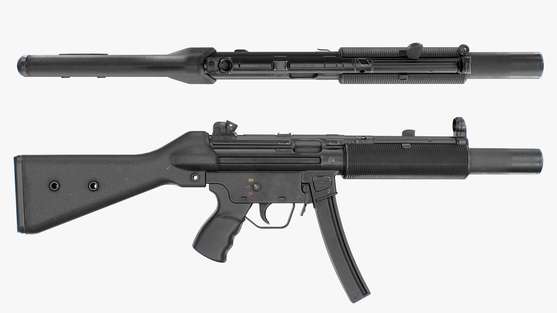 3D Heckler And Koch MP5SD Low Poly Model - TurboSquid 1924936