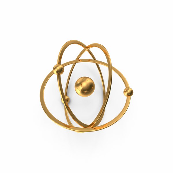 modelo 3d Símbolo del átomo dorado - TurboSquid 2305785