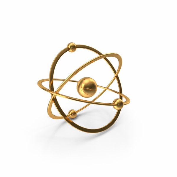 modelo 3d Símbolo del átomo dorado - TurboSquid 2305785